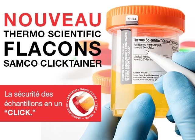 Gamme de flacons Thermo Scientific™ Samco™ Clicktainer™